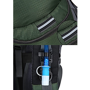 LZJDS Men Women Sports Outdoor Backpack 60L Hiking Bag with Rain Cover Hiking Backpack Daypack,Orange