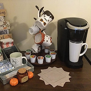 SASIDO Coffee Mug Tree and K Cup Holder, Coffee Cup Holder for Counter, Coffee Pod Holder with MugStorage Rack, Coffee Bar Decor Accessory & Kitchen Organizer, Gift for Coffee Lover, Black