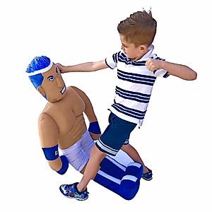 Wrestle Mates 4 Foot Tall Large Stuffed Wrestling Doll (Raz Blue Hair Dummy