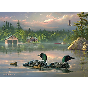 Buffalo Games - Hautman Brothers - Passing Storm Loons - 1000 Piece Jigsaw Puzzle for Adults Challenging Puzzle Perfect for Game Nights - 1000 Piece Finished Size is 26.75 x 19.75, Large