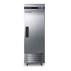 AccuCold AFS23ML 28 Pharmacy Freezer With 23 Cu. Ft. Capacity Forced Air Cooling Temperature Alarm LED Control Panel And Self-Closing Door In Stainless Steel