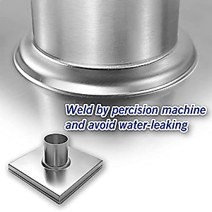 Bernkot Square Shower Drain 6", 304 Stainless Steel Floor Drain w/Hair Strainer, Grid Shower Drain w/CUPC Certified, Brushed