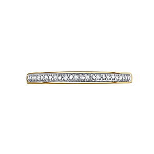 0.05 Carat Round Diamond Wedding Band & Stackable Set in 10K Gold