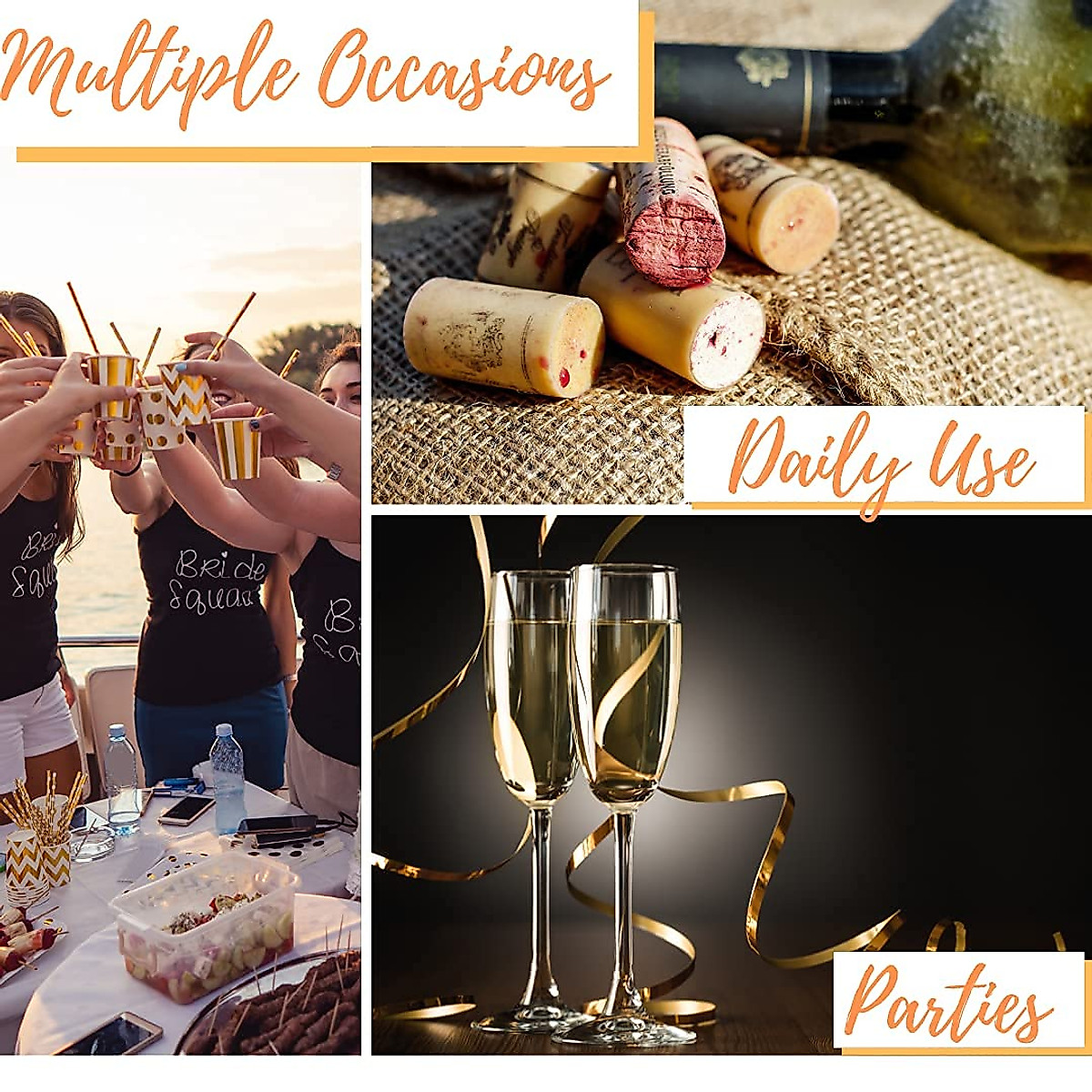 Champagne stoppers - Professional Sparkling Wine stopper, Silicone sealed Leak proof Champagne bottle cork, Suitable for all standard wine bottle size - Plug Built-In pressure pump