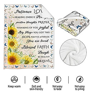 Healing Warm Blanket Soft Hugs Comfort Thoughtful Encouraging Soft Blanket Caring Gift Throw Blanket - for Positive Energy Love Support Comfort - for Best Friend Women Men Get Well Gift
