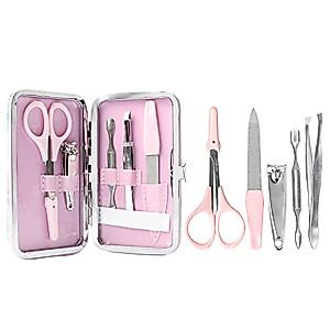 YEEPSYS Nail Clipper Set, Premium Toenails Clippers with Nail File, Stainless Steel Fingernails Cutters and Scissor, Professional Nail Cutter with Box for Men and Women (Set of 5)