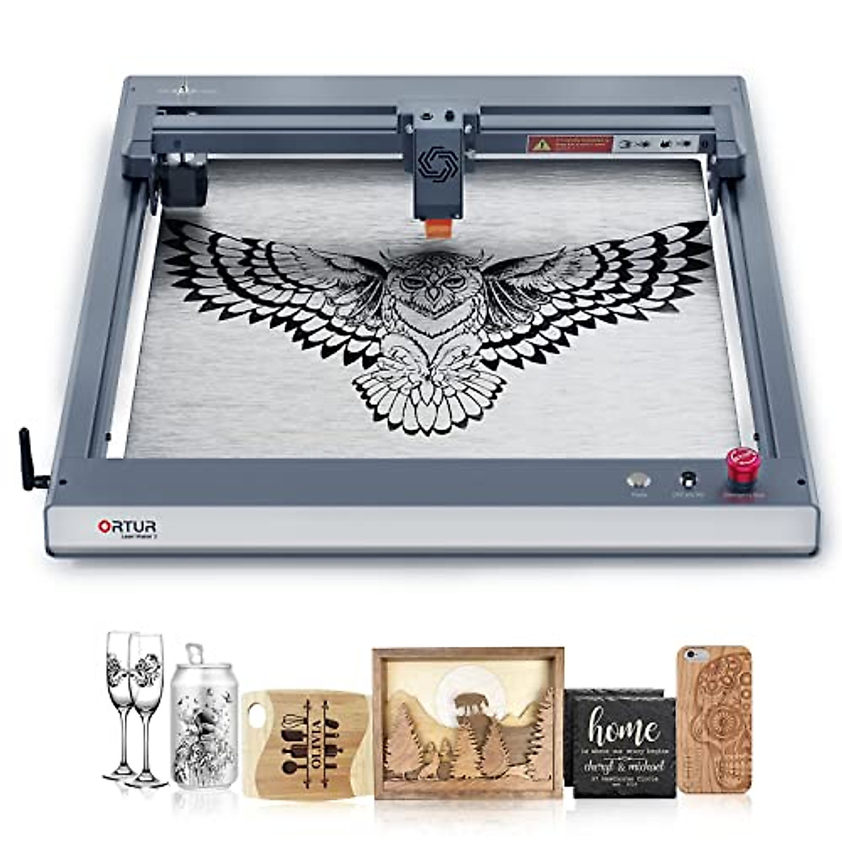 ORTUR Laser Master 3 Laser Engraver, 10W Higher Accuracy Laser Cutter, 20000mm/min Engraving Speed and App Control Laser Engraver for Wood and Metal, 15.75"x15.75" (The top-of-The-Range Version)