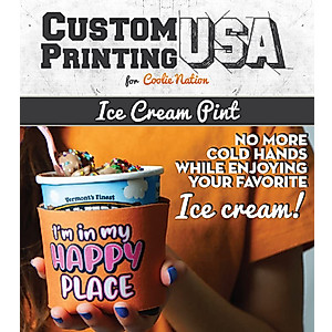 1 Pc Life is Short, Eat More Ice Cream - Pint Coolie. Best Friends Ice Cream Pint Hugger. Pre-Printed Packs (1)