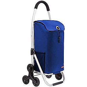 Shopping Trolley on Wheels Multi Function Shopping Cart Lightweight Trolley Tri-Wheel Stair Climbing Cart with Large Capacity Folding Storage Hand Trucks,Grass Green ,