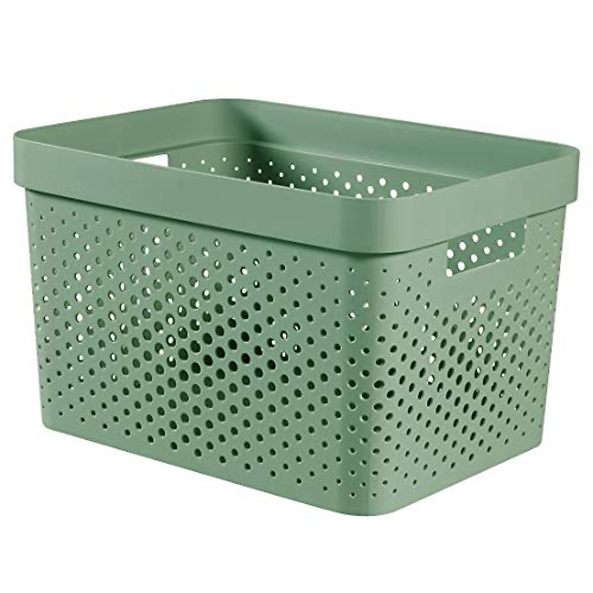Curver | Infinity 17L Tray, Green, 35.5 x 26.2 x 21.9 cm, Recycled Plastic