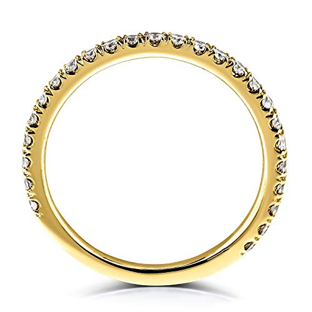 Kobelli Diamond Semi Eternity 3/8 Carat TW Gold Band - rose-gold / 8.5