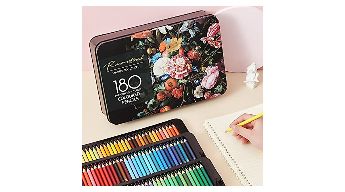 RAAM REFINED 180 Colored Pencils for Artists & Hobbyists