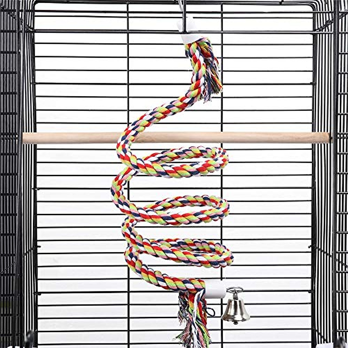 Yaheetech Open Play Top Travel Bird Cage for Conure Sun Parakeet Green Cheek Conure Lovebird Budgie Finch Canary, Small-Size Travel Portable