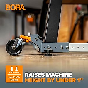 BORA 544002 T-Square Attachment, NGX Clamp Edge Accessory, Circular Saw Guide, Keeps Plywood Cuts Straight and Parallel