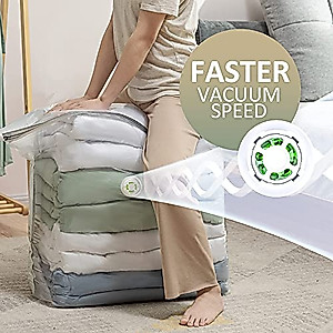 TAILI Hanging Vacuum Storage Bags Variety 6 Pack and Super Jumbo Cube Space Saver Vacuum Storage Bags 6 Pack