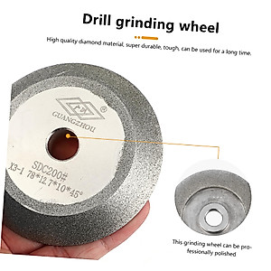 Housoutil 200 Drill Wheel Grinding Wheel for Drill Grinding Wheel Dressing Tool Milling Wheel Concrete Grinding Disc Metal Drill Bit Polishing Disc Polishing Wheel Diamond X3 Heavy