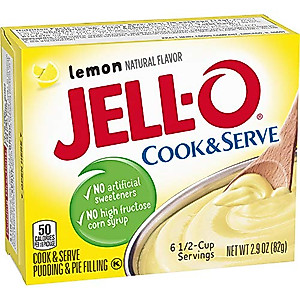 Jell-O, Cook & Serve, Pudding & Pie Filling, Lemon,2.9 Ounce (Pack of 4)