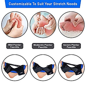Sanzix Plantar Fasciitis Night Splint, Adjustable Plantar Fasciitis Ankle Brace, Orthotic Brace for Arch Foot Pain, Night Splints for Plantar Fasciitis Relief, Foot Drop, Achilles Tendonitis Support
