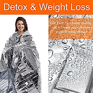 Essenhome 30 Pcs Emergency Mylar Thermal Blanket,fire Blanket,Gigantic Space Blanket 82 * 52 in. Marathons and Car Use