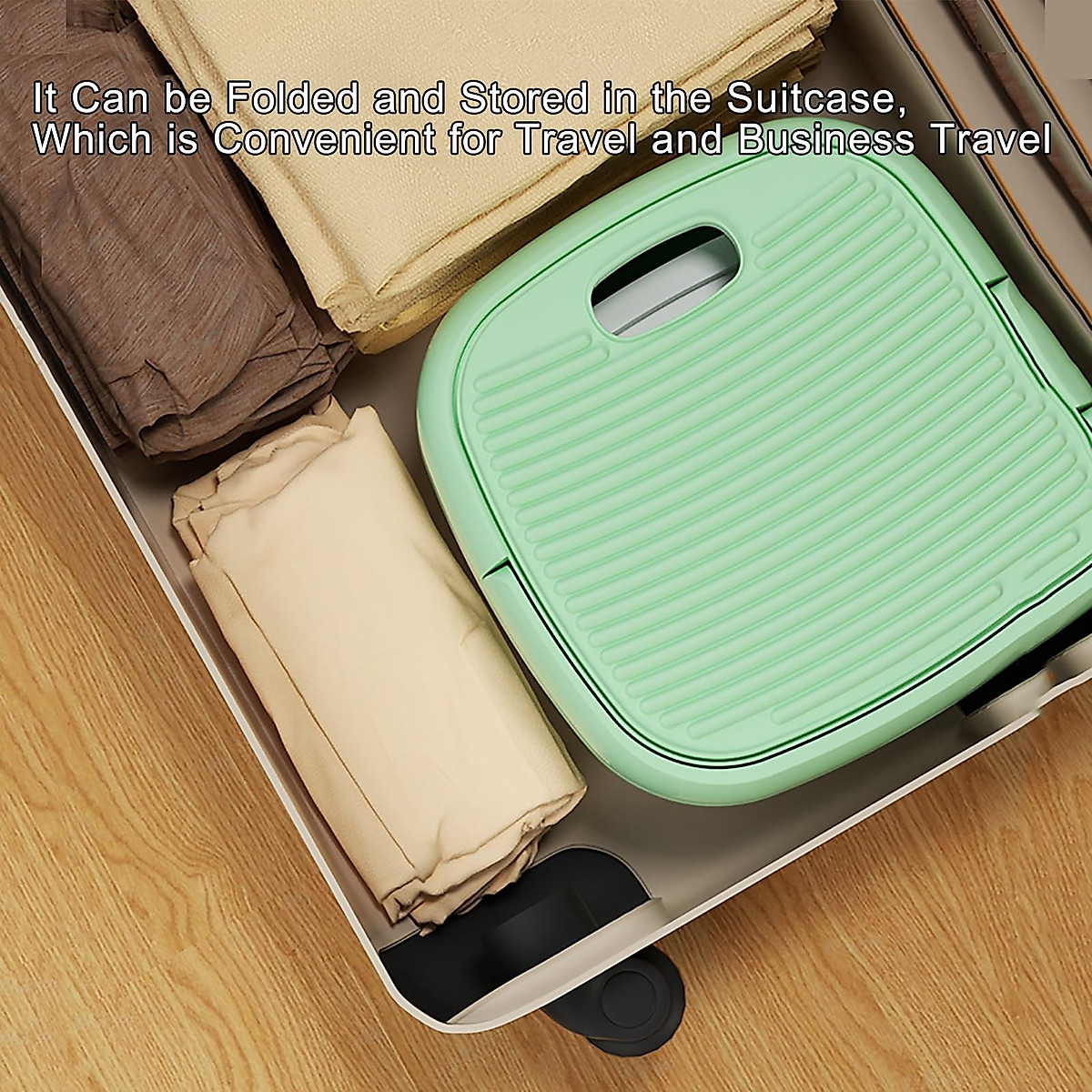 11L Small Foldable Portable Mini Washing Machine; RV, Camping, Travel Must Have Outdoor Products can Wash Small Clothes (Color : Blue)