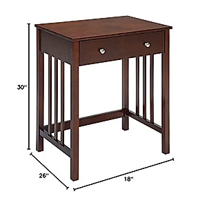 Convenience Concepts Designs2Go Mission Desk with Keyboard Drawer, Espresso