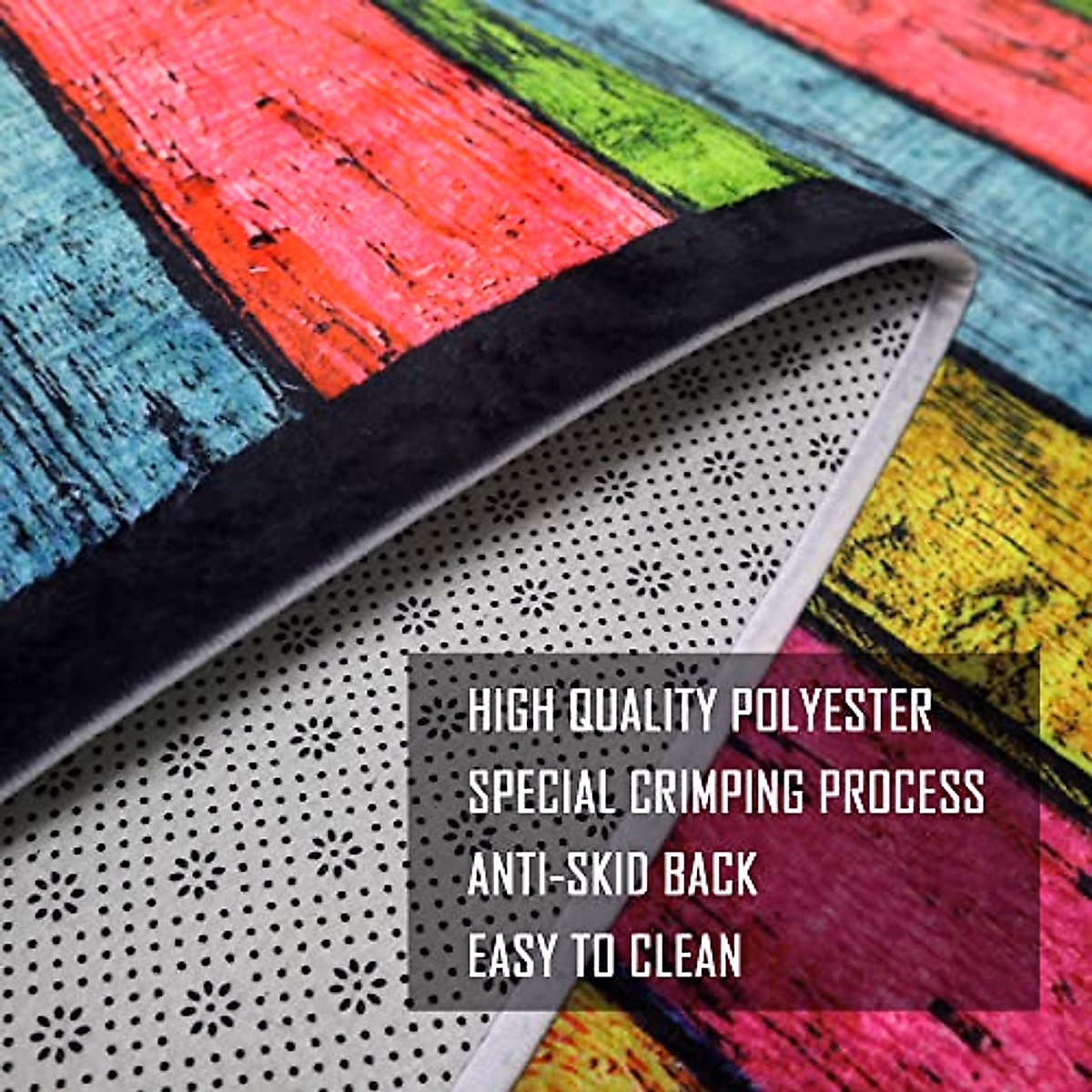 SEBKQ Neon Dance Floor Runner Rugs, UV Black Light Reaction Non-Slip Carpet, Glow in The Dark Party Supplies for Birthday, Wedding, Raves(118in×23in×0.39in)