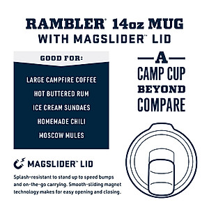 YETI Rambler 14 oz Stackable Mug, Vacuum Insulated, Stainless Steel with MagSlider Lid, Camp Green