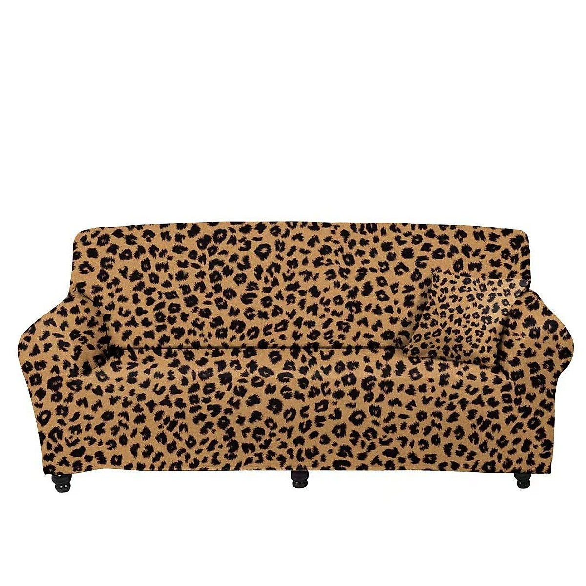 GOSTONG Leopard Print Sofa Cover Cushion Couch Stretch Couch Covers, Sofa Slipcover Furniture Protector for Living Room Universal Sofa Cover for Armchair/Loveseat/Couch/Big Sofa