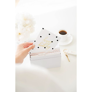 Sugar Paper Cards For Every Occasion Card Box, Greeting Card Assortment Box with Dividers, Set of 12 Greeting Cards and Envelopes, Birthday Cards, Thank You Cards, Generic Cards, Blank Inside, 6.25" x