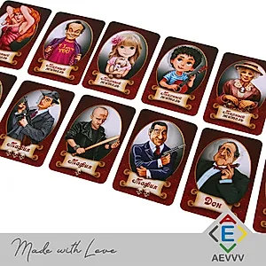 Mafia Game Set Cards in Russian Party Game for Company Board Games for Adults Playing 15 and Up
