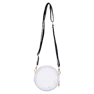 Olivia Miller Women's Fashion Cristabel Clear PVC Jelly, Canteen Mini Small Crossbody Bag w Detachable Strap, Casual Trendy Purse Handbag