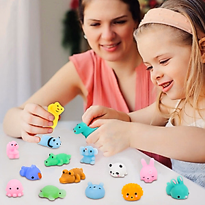YIHONG 72 Pcs Kawaii Squishies, Mochi Squishy Toys for Kids Party Favors, Mini Stress Relief Toys for Christmas Party Favors, Classroom Prizes, Birthday Gift, Goodie Bag Stuffers