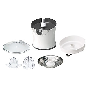 Tribest CitriStar CS-1000 Citrus Juicer, Electric Juicer for Oranges and Lemons with Stainless Steel Strainer and Spout White