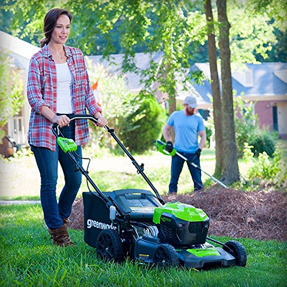 Greenworks 40V 21 inch Self-Propelled Cordless Lawn Mower, Battery Not Included MO40L02