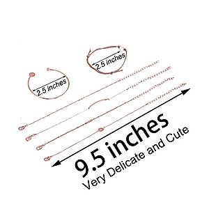 XOCARTIGE Layered Bracelet Set Assorted Beaded Bracelet Multiple Stackable Wrap Bangle Jewelry Adjustable (Rose Gold)