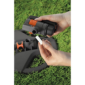 Gardena 38124 ZoomMaxx Oscillating Sprinkler on Metal Step Spike, Grey, Orange