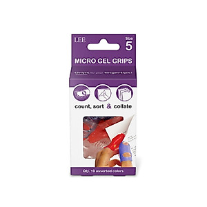 Lee Tippi Micro Gel Fingertip Grips -Assorted - Size 5 Small - 10 Pack (S61050)