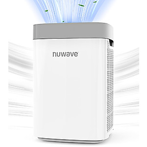Nuwave Portable Air Purifier for Large Room up to 1361 Sq Ft with PM 2.5 Display Air Quality Sensor, H13 True HEPA Air Filter Remove 99.97% of Pets Dander Odor Dust Smoke with Double-sided Air Intake