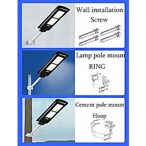 ZXXHNNAIH Solar Street Light IP65 Waterproof Street Solar Light,Multiple Lighting Modes Easy to Install for Front Door Backyard Garage