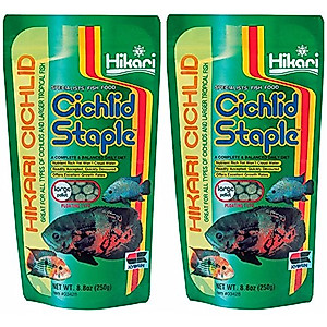 Hikari 8.8-Ounce Cichlid Staple Floating Pellets, Large [2-Pack]
