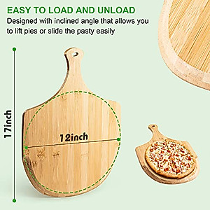 Pizza Peel, Premium Bamboo Pizza Spatula Paddle Cutting Board Handle (Baking Pizza, Bread, Cutting Fruit, Vegetables, Cheese)
