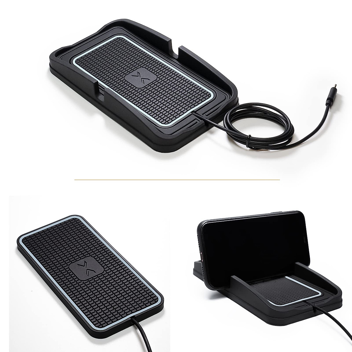 Wireless Charger, POLMXS Wireless car Charge Fast Charging pad 15W Wireless Phone Charger for Car Cell Phone Charger pad Cordless Phone Charger Flat Charging mat Galaxy S22/S21/S20/S10 NOTE10(XP01)