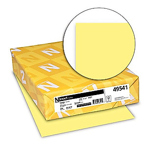 Neenah Paper Exact Index Card Stock, 110 lb Index Weight, 8.5 x 11, Canary, 250/Pack