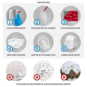 Screwless Wall Mount for Eero Mesh WiFi (NOT Compatible with Eero 6/Pro 6/Beacon), VHB Stick On Holder, Easy to Install, No Tools, No Mess, No Drilling, Strong Adhesive Mount, White by Brainwavz