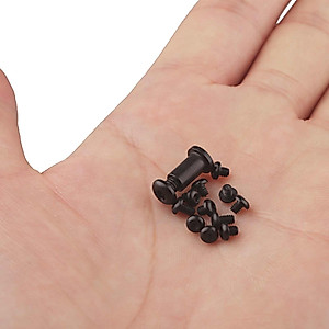 20-Piece Titanium Screw and Pivot Set with Deep Carry Pocket Clip, 2 Pack Omega Springs, and Thumb Studs for Benchmade 535 Bugout Knife, Black