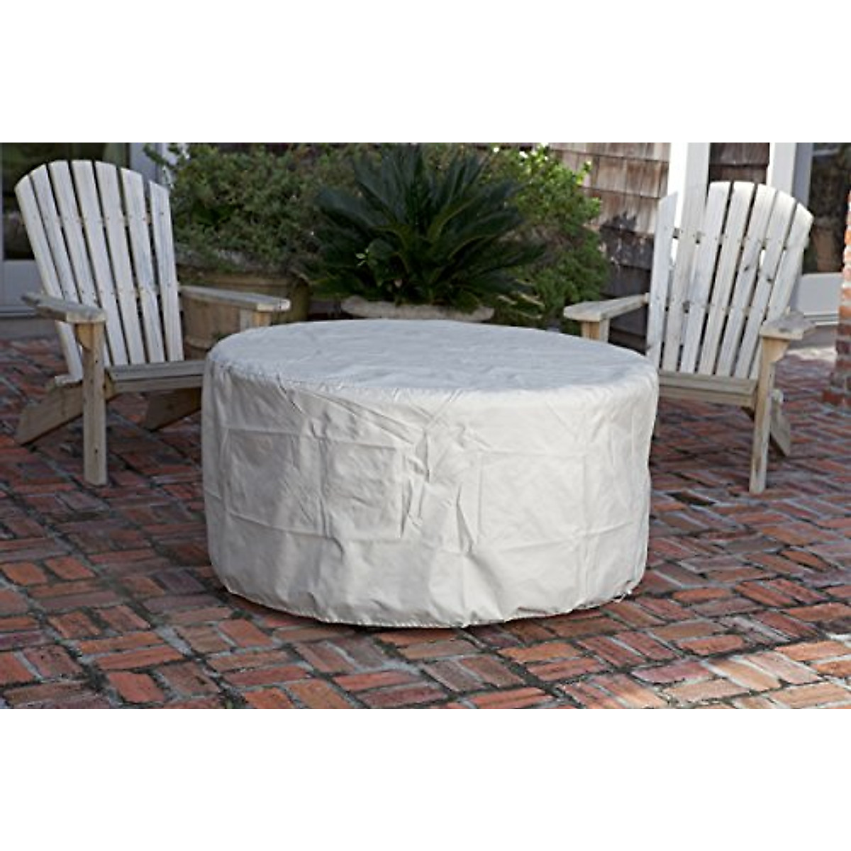 Fire Sense 62262 Dynasty Art Deco Aluminum Convertible Gas Fire Pit Table 55,000 BTU Multi-Functional Outdoor with Fire Bowl Lid, Nylon Weather Cover & Clear Fire Glass - Bronze Finish - Round - 44"