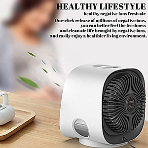 HJINGBIN Air Cooler Bedroom, 7 Color Led USB Mini Portable Air Conditioner, Professional Sturdy Air Con Portable Unit Suitable for Home and Office