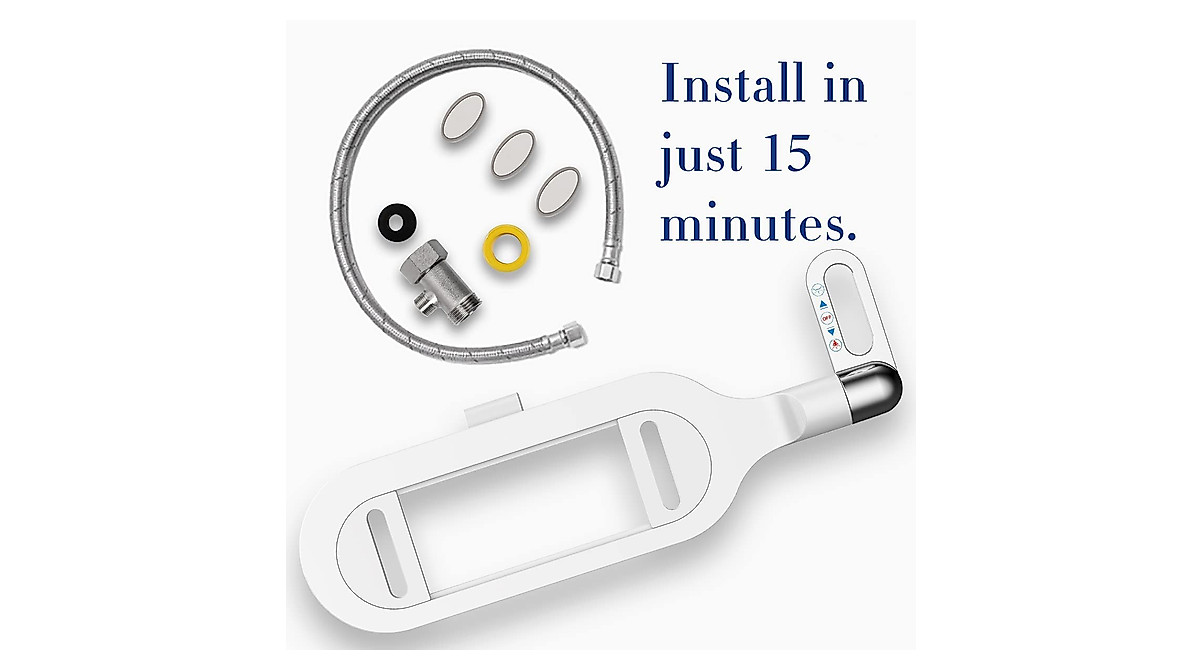 Ultra Slim Bidet Toilet Seat Attachment - Easy Install, Dual Nozzle