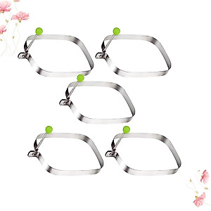 TOPBATHY 5pcs Mousse Rings Cake Baking Egg Rings Stainless Steel Shaper Rectangular Non Stick Pastry Mold Mould for Kitchen Cooking Size M 709ml