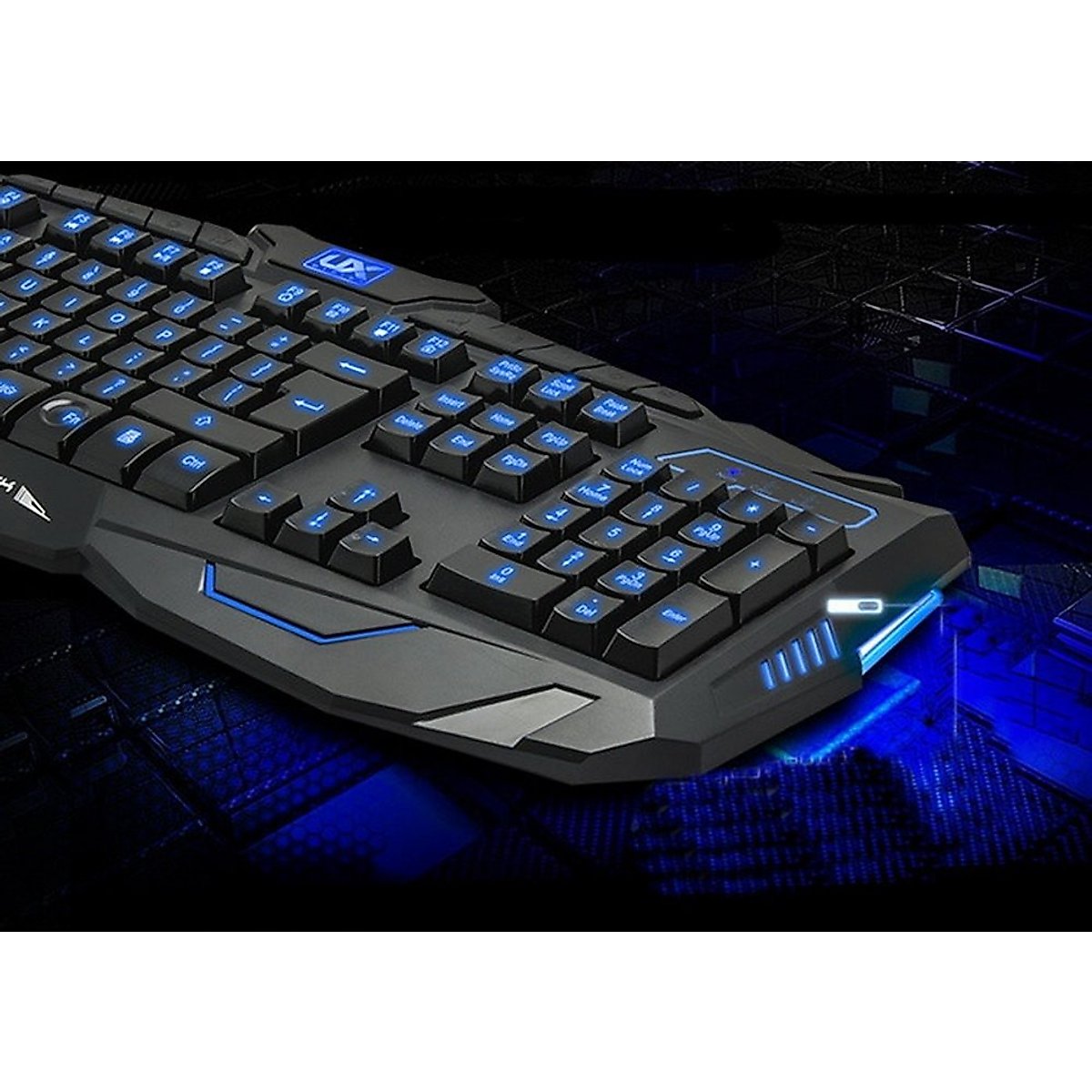 axGear USB LED Light Gaming Keyboard and Mouse Set Kit for Computer PC Multimedia Gamer
